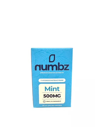 Numbz 7-Hydroxymitragynine Mint 500MG Chewable Tablets – Mushy Bros